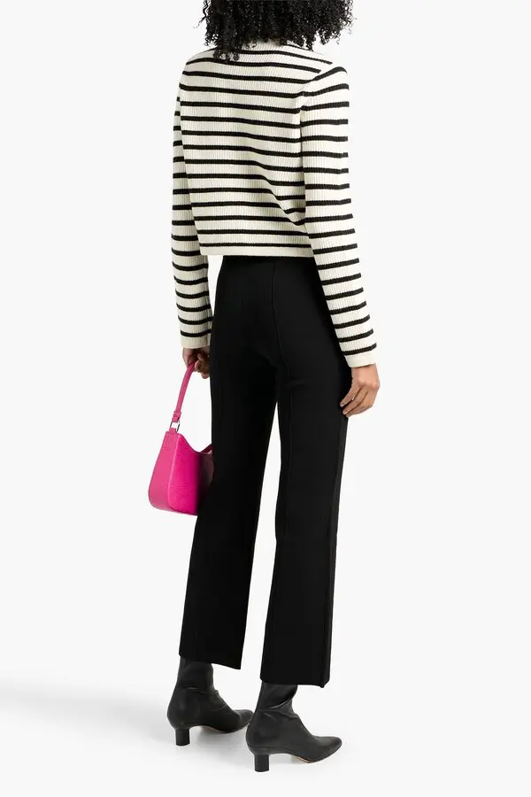 Veronica Beard Bray Stretch-knit Flare Pants - Black