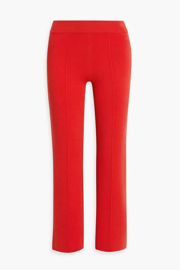 Veronica Beard Bray Stretch-knit Flare Pants - Red