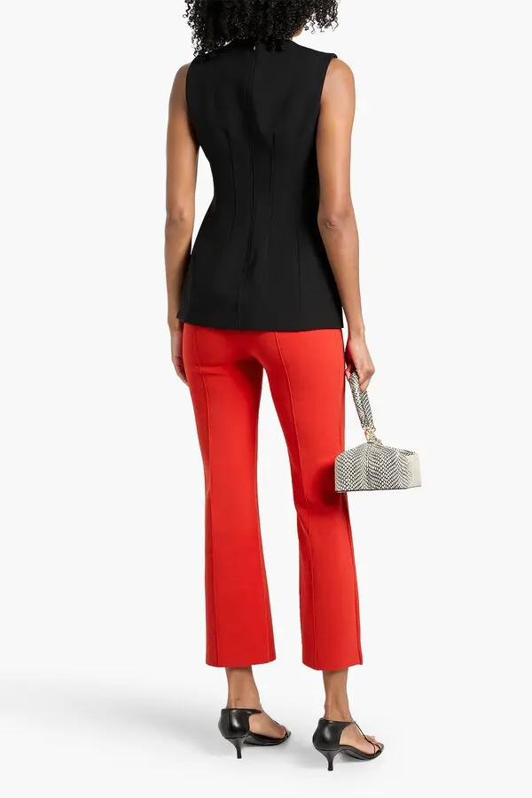 Veronica Beard Bray Stretch-knit Flare Pants - Red