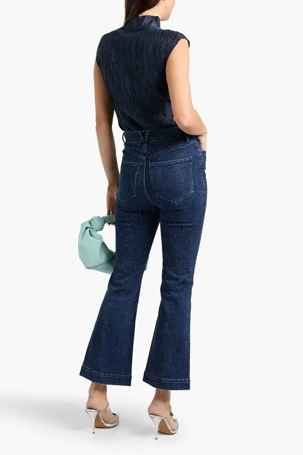 Veronica Beard Carson Cropped Flared Jeans