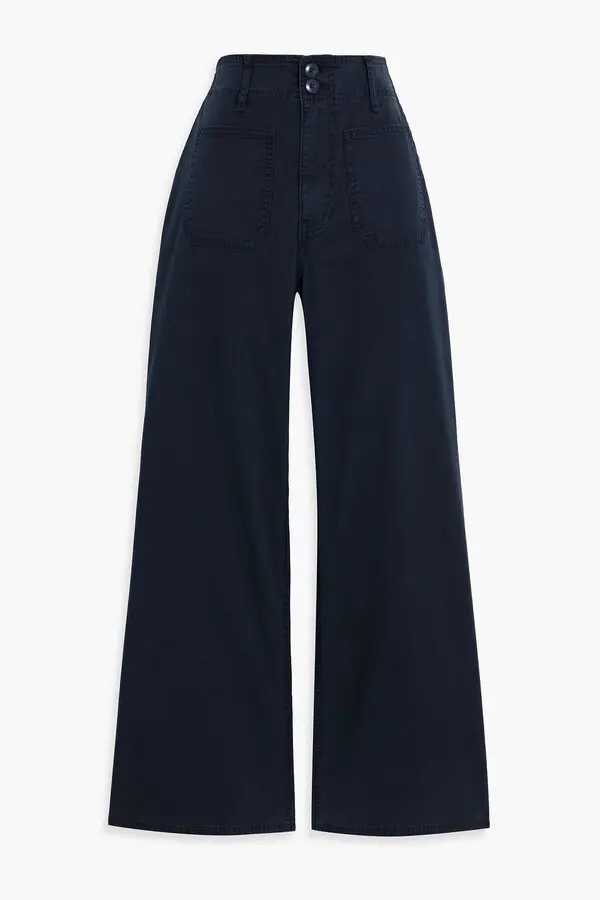 Veronica Beard Grant Cropped Wide-leg High-rise Jeans