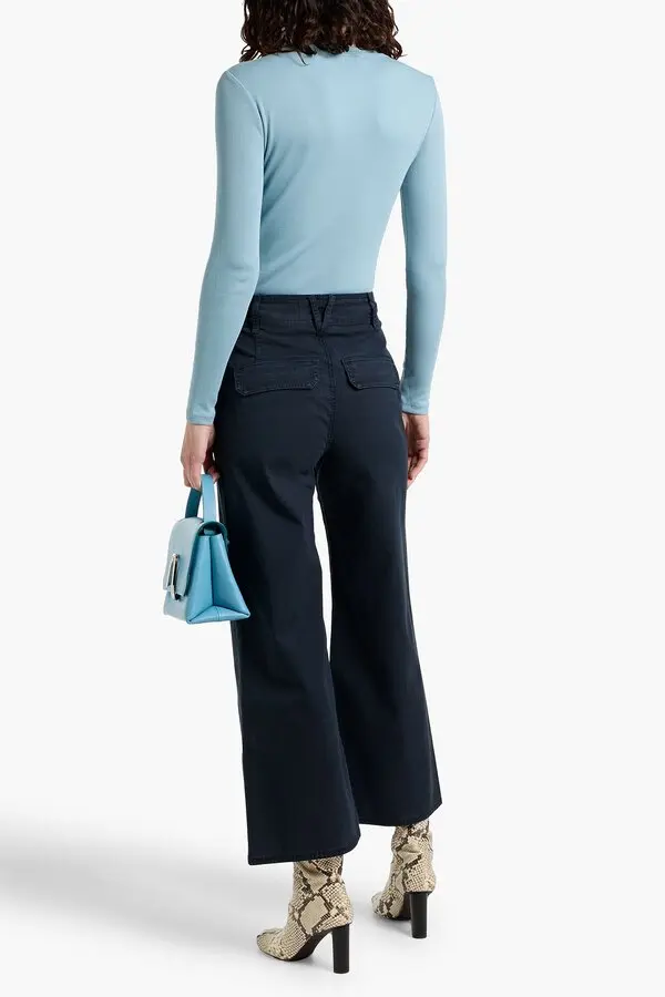 Veronica Beard Grant Cropped Wide-leg High-rise Jeans