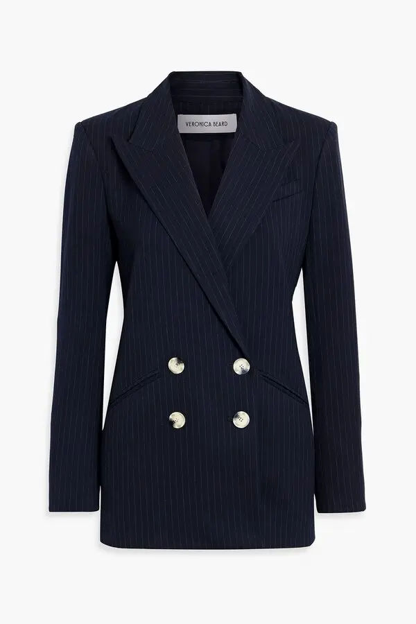 Veronica Beard Dale Dickey Pinstriped Twill Blazer