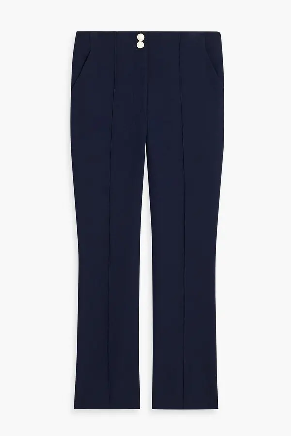 Veronica Beard Kean Cropped Tweed Slim-leg Pants