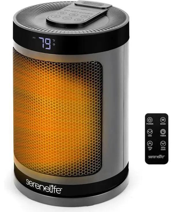 SERENELIFE Portable Space Heater - Grey