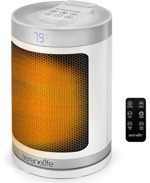 SERENELIFE Portable Space Heater - White