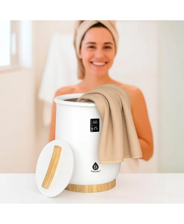 PURSONIC Luxury Towel Warmer With One-touch Digital Control Panel