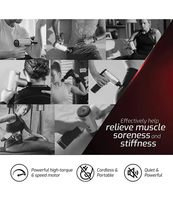 PURSONIC Total Wellness Recovery Bundle – Massage Gun - Grey