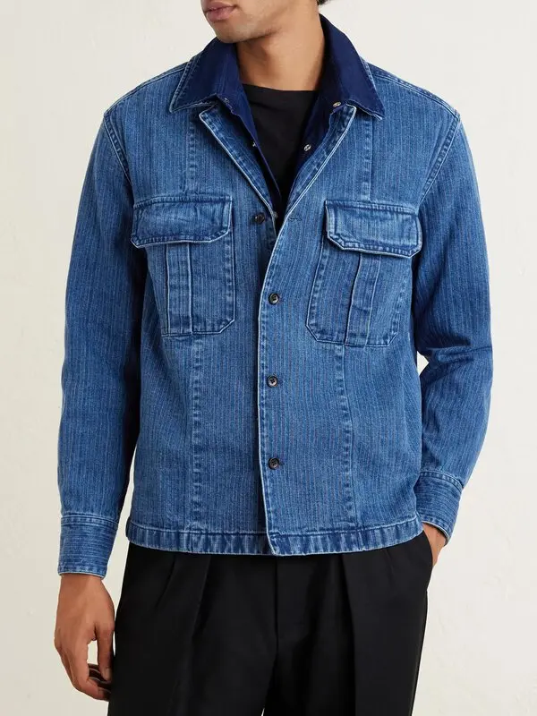 TOM FORD Herringbone Denim Overshirt
