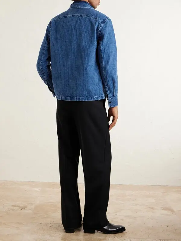 TOM FORD Herringbone Denim Overshirt