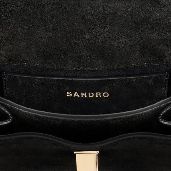 Sandro Mini Mambo Suede Bag - Black