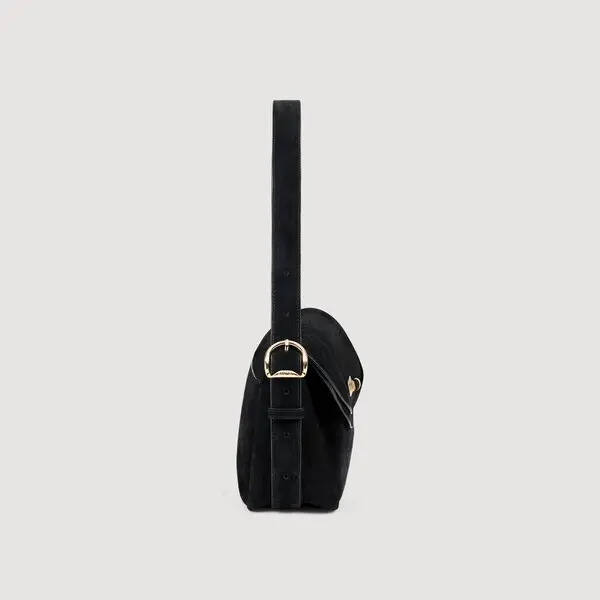 Sandro Le Mambo Suede Bag - Black