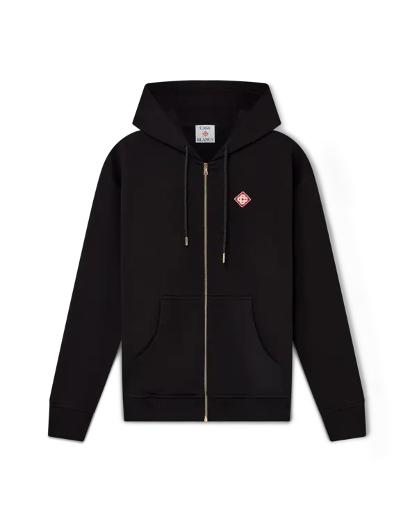 Casablanca Diamond Logo Zip Hooded Sweatshirt