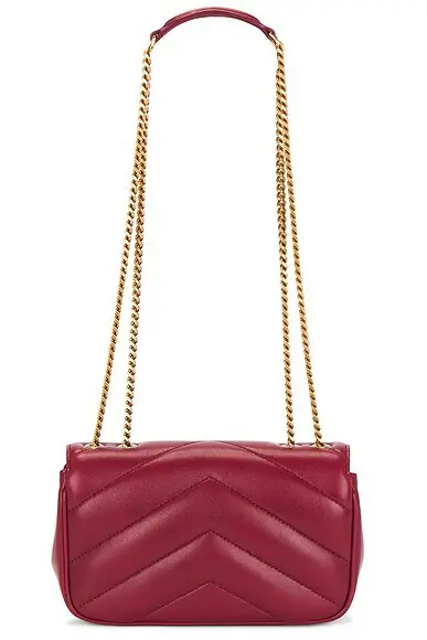 Saint Laurent Mini Loulou Chain Bag - Carmine Red