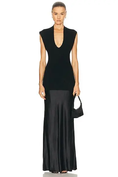 Christopher Esber Moulded Scarf Monument Dress - Black