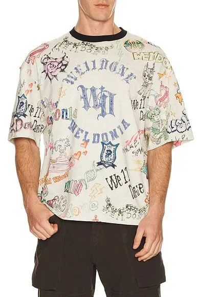 We11Done Doodle Printed T-shirt - Multi