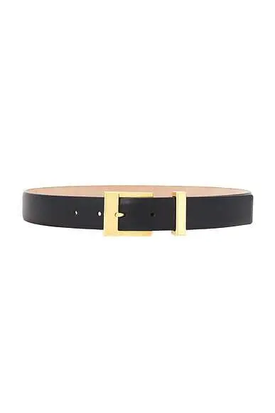 Khaite Manhattan 30mm Belt In Calfskin Leather - Black