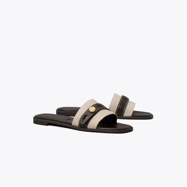 Tory Burch Romy Slide - Natural/brown