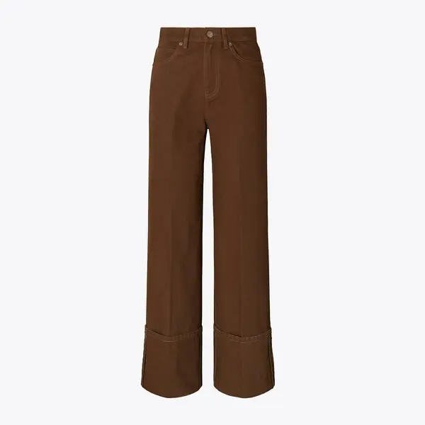 Tory Burch Cuffed Straight-leg Jean