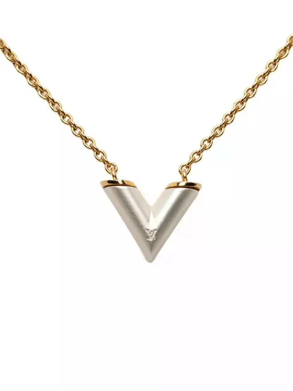 LOUIS VUITTON Essential V Necklace - White