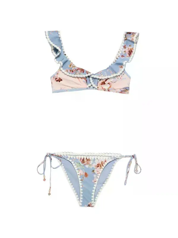 Zimmermann Floral Bikini - Blue