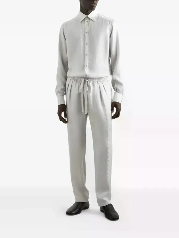 Dolce & Gabbana Martini Satin Monogram-jacquard Shirt