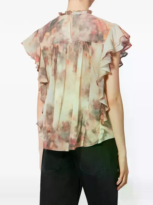 MARANT ETOILE Daliyane Ruffled Blouse - Neutrals