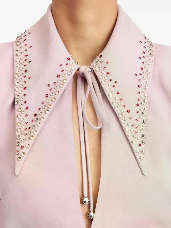 16Arlington Imre Embellished-collar Mini Dress - Pink