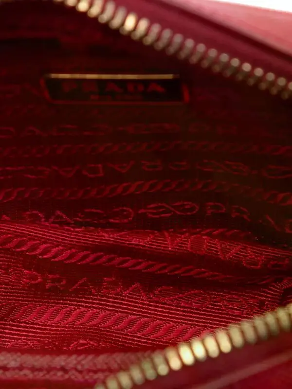Prada Mini Saffiano Camera Crossbody Bag - Red