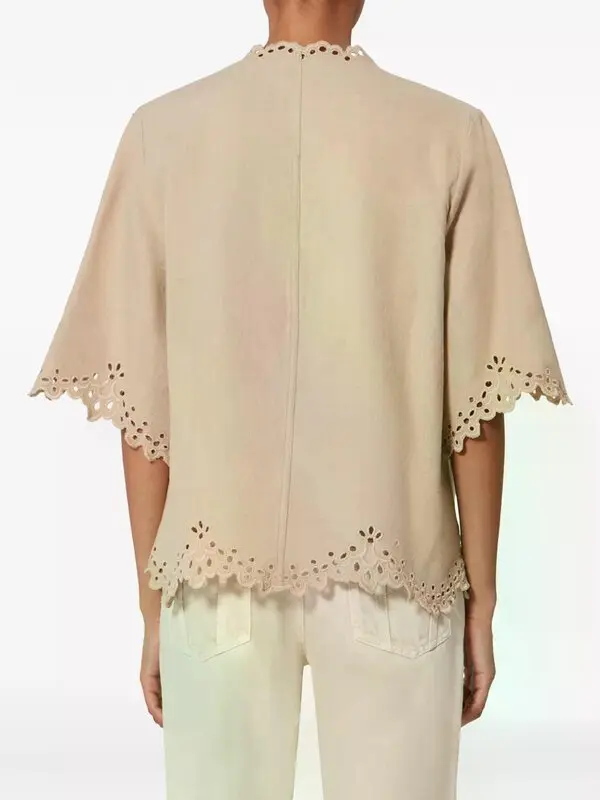MARANT ETOILE Shana Broderie Anglaise T-shirt - Neutrals