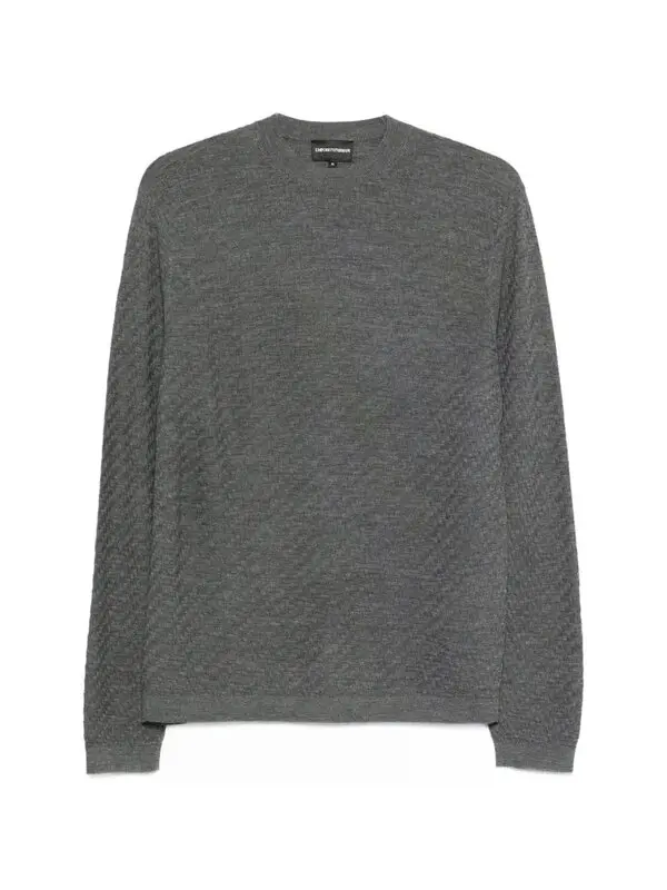 Emporio Armani Textured Sweater - Grey