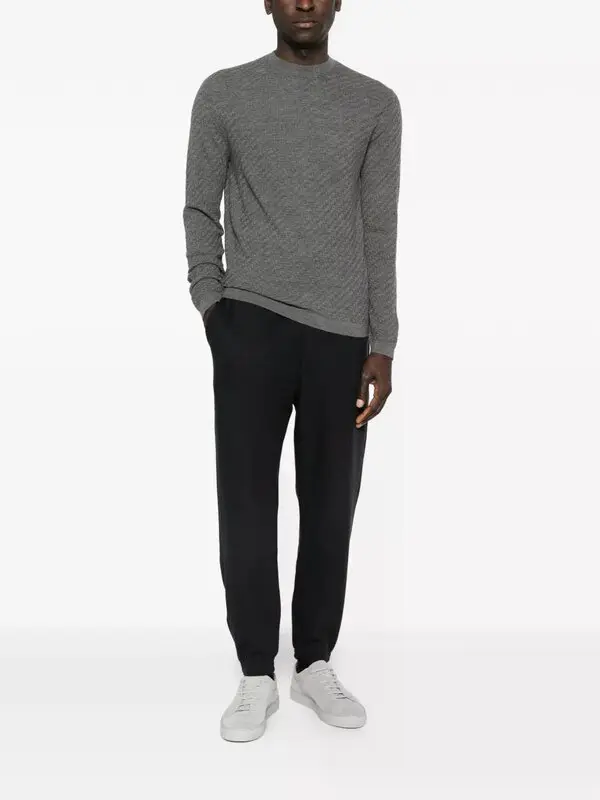 Emporio Armani Textured Virgin Wool Sweater