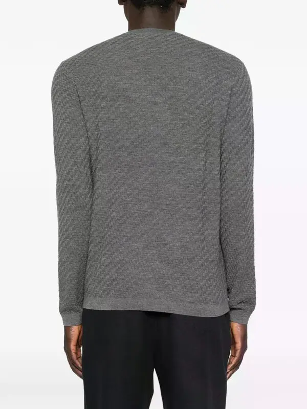 Emporio Armani Textured Virgin Wool Sweater