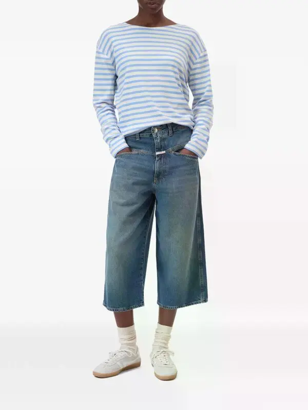 Closed Striped Longsleeve Top - Blue