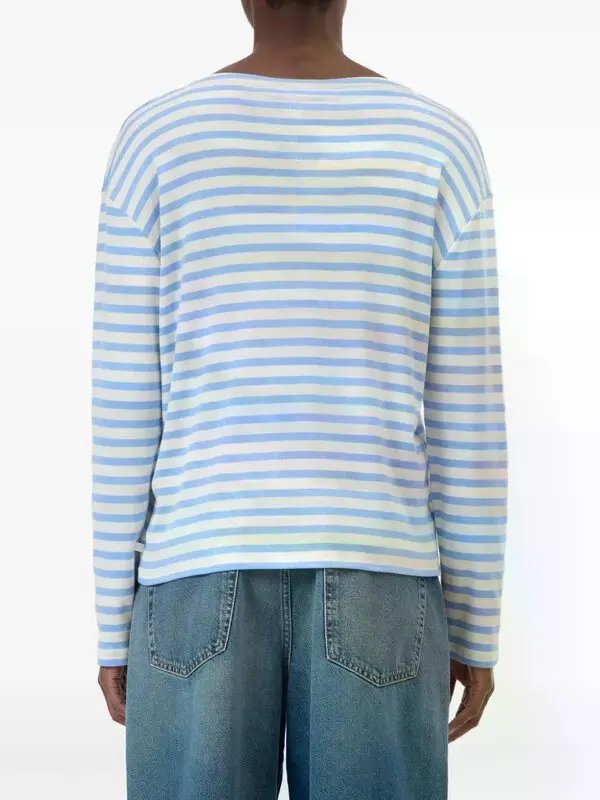Closed Striped Longsleeve Top - Blue