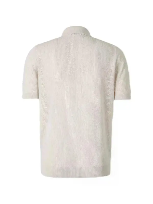 GRAN SASSO Short-sleeve Knitted Buttoned Shirt