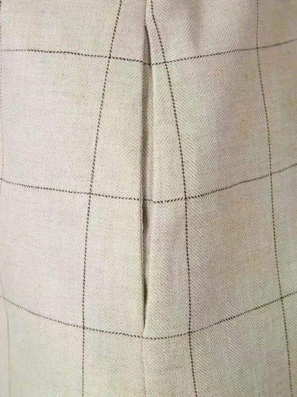 Peserico Checked Pattern Belted Jacket