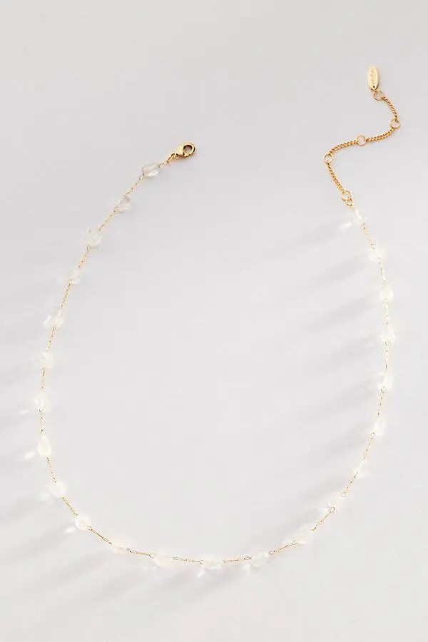 Anthropologie Floating Stone Necklace - Clear