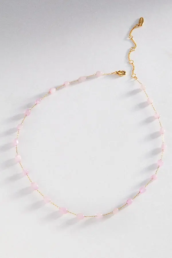 Anthropologie Floating Stone Necklace - Lilac
