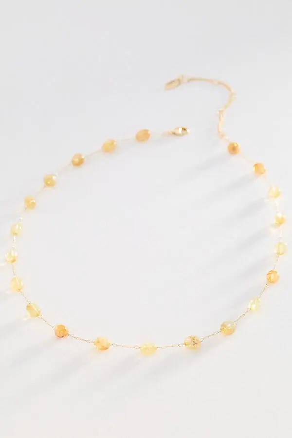 Anthropologie Floating Stone Necklace - Sand