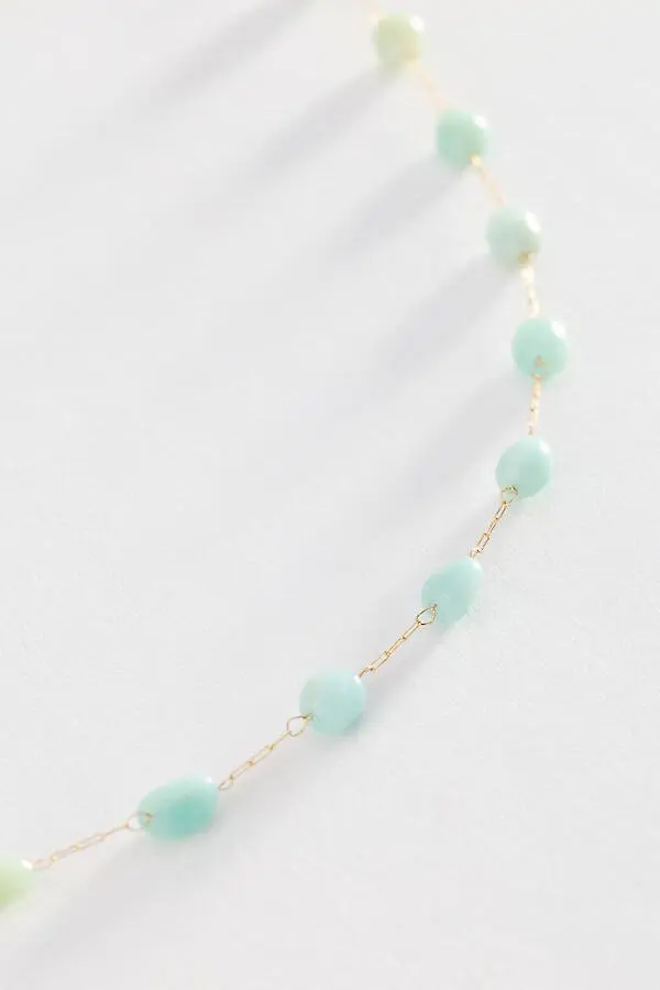 Anthropologie Floating Stone Necklace - Turquoise