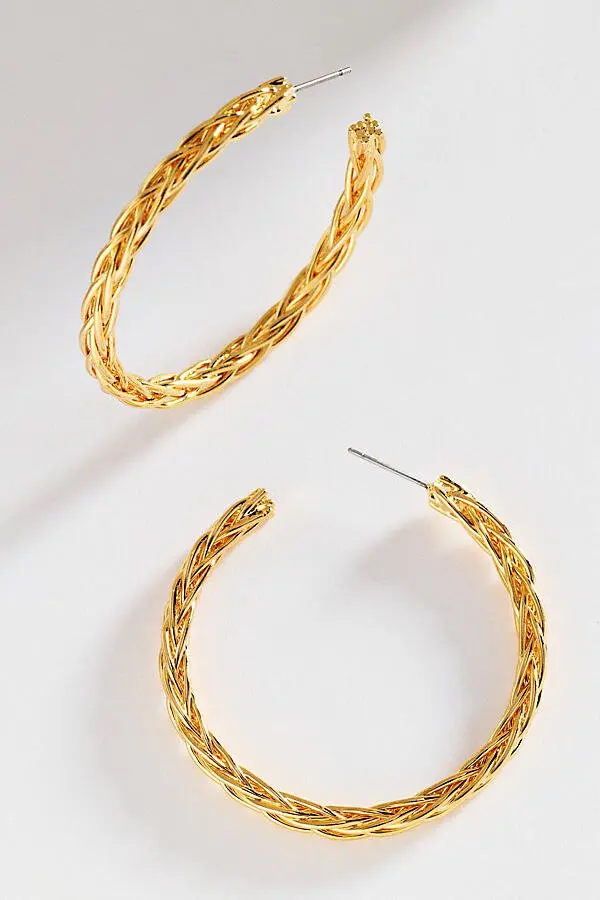 Anthropologie Nautical Hoop Earrings - Gold