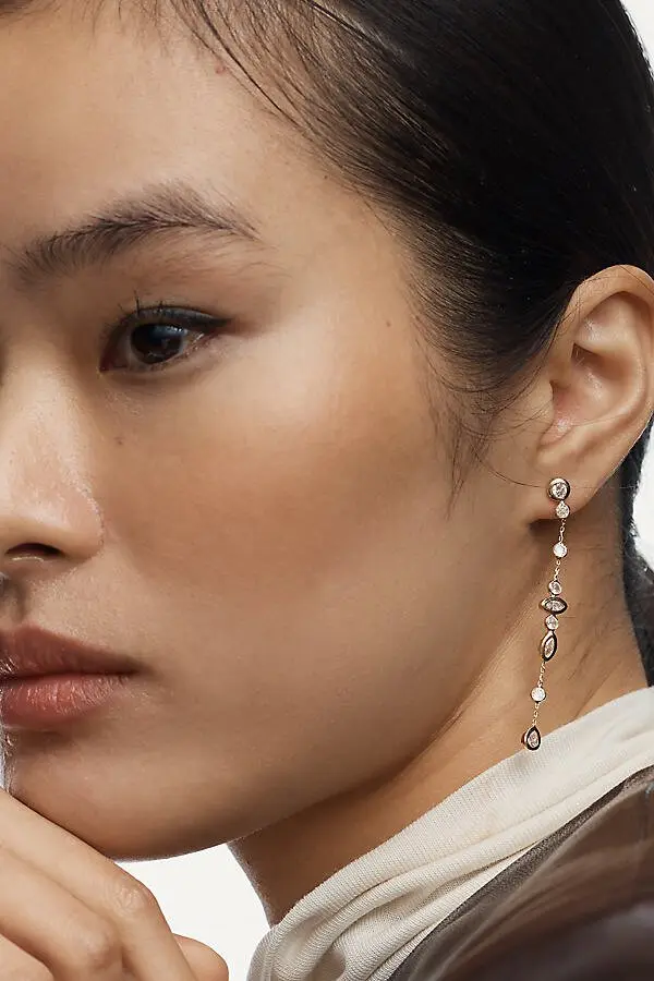Anthropologie Delicate Stone Drop Earrings