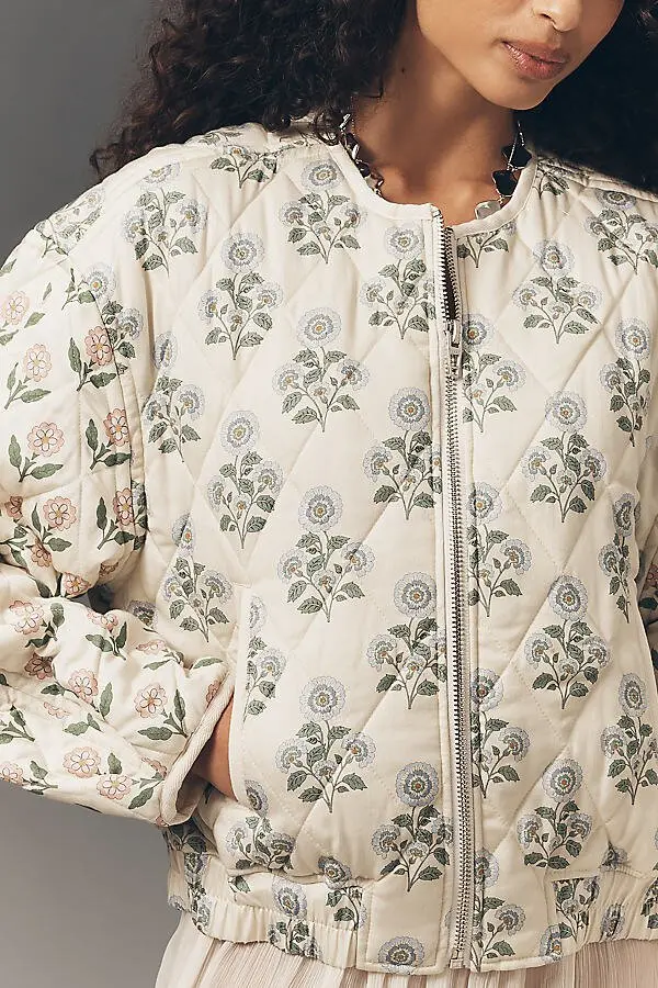 Blanknyc Floral Quilted Jacket