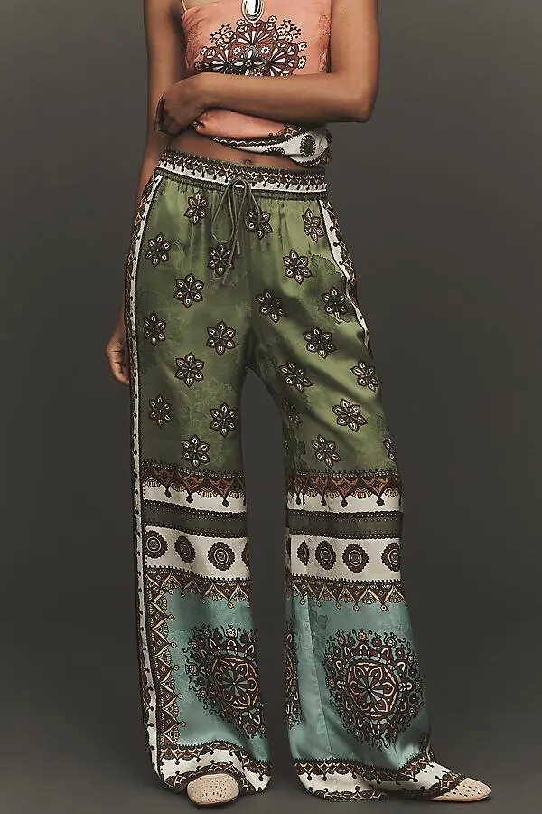 ALEMAIS Conta Wide-leg Jacquard Pants