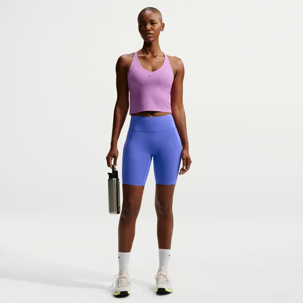Nike Universa High-waisted 8" Biker Shorts - Blue