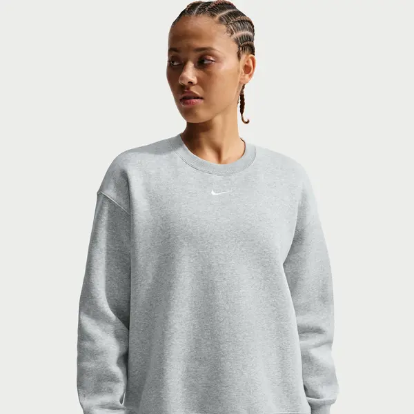 Nike Sportswear Phoenix Fleece Oversized Crew-neck Sweatshirt - Grey