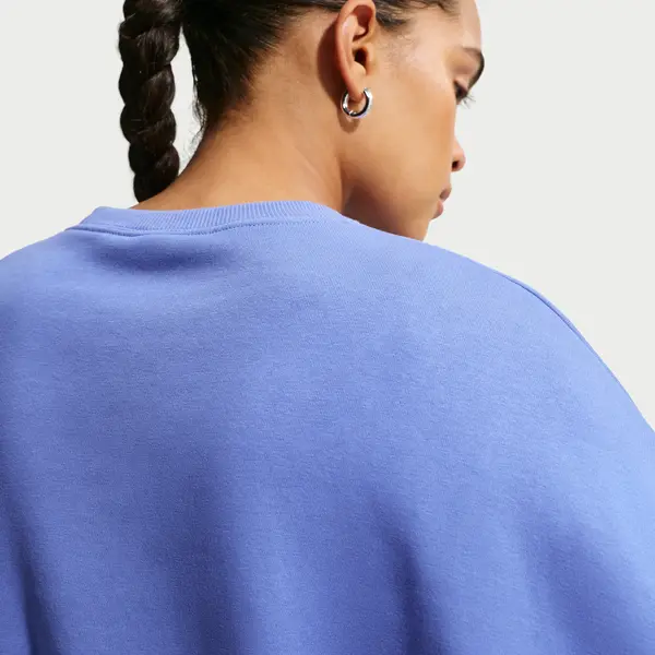Nike Sportswear Phoenix Fleece Over-oversized Crew-neck Sweatshirt - Blue