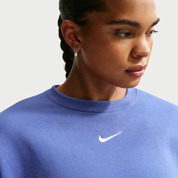 Nike Sportswear Phoenix Fleece Over-oversized Crew-neck Sweatshirt - Blue