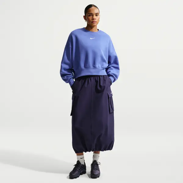 Nike Sportswear Phoenix Fleece Over-oversized Crew-neck Sweatshirt - Blue